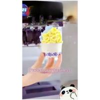 China Snack Food Must-Have Top Churning Ice Cream Machine with 6.0L*2 Material Tank Capacity for sale