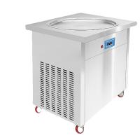 China Food Grade Stainless Steel Fried Ice Cream Rolling Flat Pan Fry Ice Roll Machine for sale