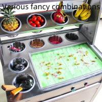 China Sustainable Fresh Fruit Yogurt Ice Cream Roll Machine for Personalized Rolls for sale