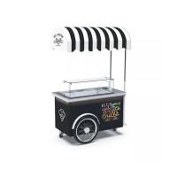China Make Soft Ice Cream Anywhere with Mobile Cart and Cold Drinks Freezer Refrigerator for sale