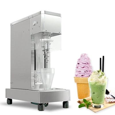 China Snack Food Making Machine 0.75kw Power Ice Cream Mixer Blender Shaker with Swirl Drill for sale