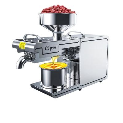 China Stainless Steel Body 220V Hydraulic Oil Press Machine for Cold Pressing Peanut Oil for sale