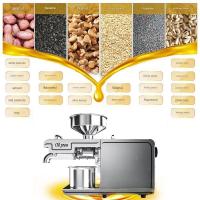 China Stainless Steel Body 220V Hydraulic Oil Press Machine for Cold Pressing Peanut Oil for sale