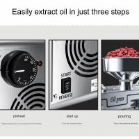 China Stainless Steel Body 220V Hydraulic Oil Press Machine for Cold Pressing Peanut Oil for sale