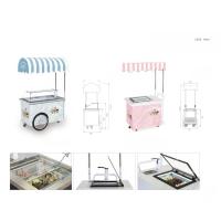 China Electric Power Outdoor Ice Cream Hand Push Cart with Freezer and Multifunctional for sale
