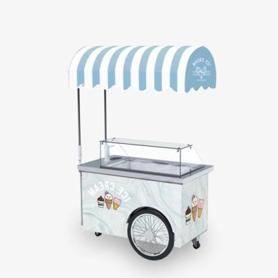 China Multifunction Electric Ice Cream Vending Cart for Coffee/ Drink/ Food 200 KG Capacity for sale