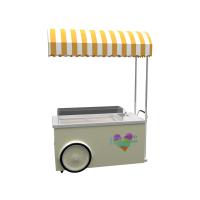 China Food Beverage Shops 200 KG Gelato Push Cart with Stainless Steel Material and Design for sale