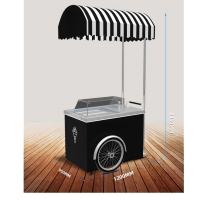 China Electric Powered Stainless Steel Ice Cream Cart Perfect for Popsicles and Soft Serve for sale