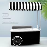 China Outdoor Ice Cream Business High Capacity Gelato Cart for Easy Mobility and Drinks for sale