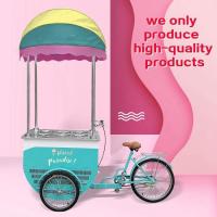 China After-sales service Online support Outdoor Commercial Removable Gelato Cart with Bike for sale