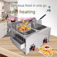 China Efficiently Fry Funnel Cakes Potatoes Chicken and Corn Dogs with a 2-Tank Deep Fryer for sale