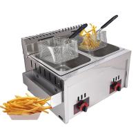 China Commercial Deep Fryer Desktop Twin Cylinder Fryer Machine Easy to Operate and Clean for sale