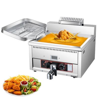 China Hotel Kitchen Home Electric Gas Fryer for Chicken Potato Chips Donut Snack Machine for sale