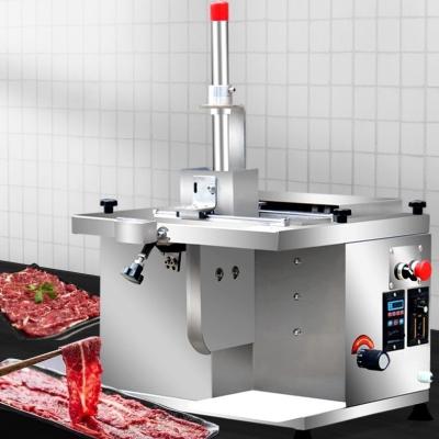 China Stainless Steel 220V 2.2KW Meat Slicer for Farms Fully Automatic Frozen Meat Slicing for sale