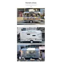 China Fast Food Trailer With Eletric Power Source Stainless Steel Manufacturing Food Truck for sale