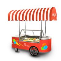 China Raw Material Fruit Trolley Freezers for Mobile Popsicle Ice Cream Food Truck for sale