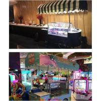 China Water-based Gelato Cart for Outdoor Customizable 220V Mobile Ice Cream Vending Cart for sale