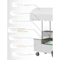 China CE Certified Ice Cream Cart Rolling Wheels and Food Grade Components for Displaying Gelato for sale