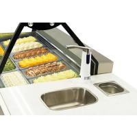 China Street Popsicle Showcase Vending Cart with 240KG Capacity 300L Mobile Ice Cream Cooler for sale
