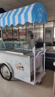 China Summer Street Ice Cream Sales Made Easy with Sustainable Gelato Display Vending Carts for sale