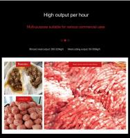 China Stainless Steel Body Meat Grinder 300kg/h Production Capacity with 220/380v Voltage for sale