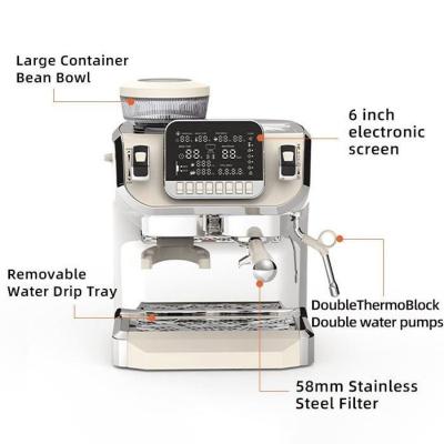 China Smart Coffee Machine 14 Extraction Data and 6-inch Definition Electronic Large Screen for sale
