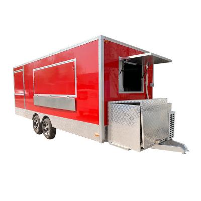 China Customizable Stainless Steel Mobile Fast Food Truck with Toilet Pizza Hamburger Milk Tea Source for sale