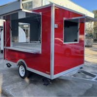 China Customized Food Truck for Fast Food Vending Carts Coffee Milk Tea Cold Drinks Trailer for sale