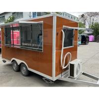 China Customized Food Truck for Fast Food Vending Carts Coffee Milk Tea Cold Drinks Trailer for sale