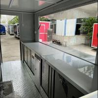 China Merchant Direct Outdoor Mobile Fast Food Carts Kiosk for Cold Drinks Trailer Truck for sale