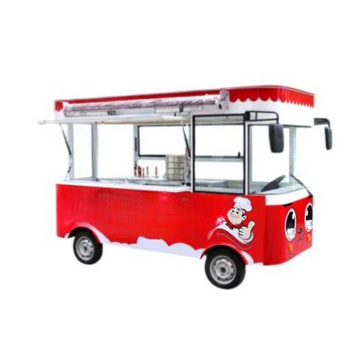 China Stainless Steel Mobile Stall Fast Food Car for Coffee Milk Tea and Snacks on the Go for sale