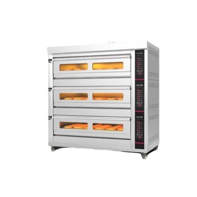 China Electric Gas Deck Oven With Steam for Commercial Bakery Restaurant Hotel Baking 220 KG for sale