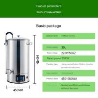 China Stainless Steel Home Beer Maker with 30 KG Production Capacity and Tempered Glass Cover for sale