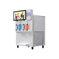 China Automatic Cold Drink Shop Slush Machine with 10L *2 Hopper Volume and R410a Refrigerant for sale
