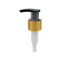 China 24/410 28/410 Aluminum Gold Cosmetic Pump Plastic Emulsion Dispenser for Hand Wash Bottle Refillable Lotion Pump for Body Wash for sale