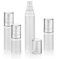 China 50ml Transparent Airless Bottle for Cream & Liquid Personal Care - Customizable 20ml to 100ml Sizes with Logo Printing for sale