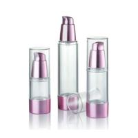China Refillable 50ml Airless Bottle with Custom Pump Options - 15ml to 100ml Acrylic Packaging for Skincare for sale
