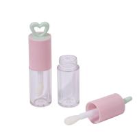China Custom Color 7ml Hollow Heart Plastic Lip Glaze Tube for Portable Lip Gloss Packaging for sale