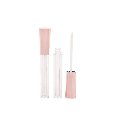 China Octagonal Diamond Metal Aluminum Cover Plastic Lip Glaze Tube 5ml-15ml Capacity Cosmetic Packaging for sale