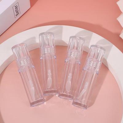 China Transparent Silicone Brush Head Plastic Lip Glaze Tube 4.5ml Capacity for Precise Cosmetic Application for sale