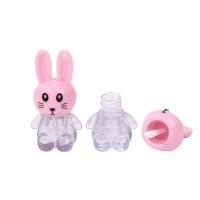 China Customizable Bunny Lip Glaze Tube with Brush 5ml Portable Plastic Applicator for sale