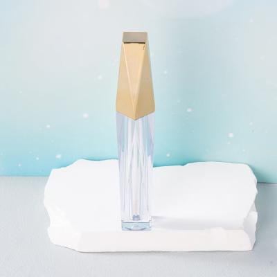 China 4.5ml Custom Color Lip Glaze Tube Irregular Diamond Shape with Flocked Wand Applicator for sale
