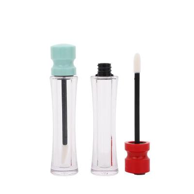 China Plastic Lip Glaze Tube 4ml with Waist Length Lid Custom Colors for Cosmetics Packaging for sale