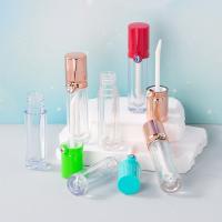 China 4ml Plastic Lip Glaze Tube with Drill Cap Customizable Color and Printed Logo for sale