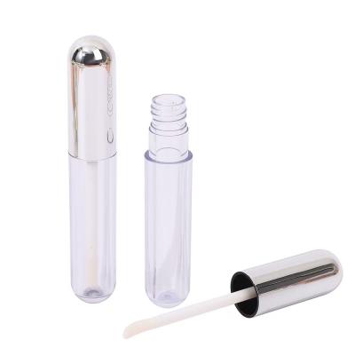 China Silver Aluminum Head Plastic Lip Glaze Tube 5ml 25ml Moisturizing Cosmetic Packaging for sale