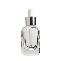 China Empty Glass Essential Oil Bottle with Dropper 10ml 20ml Aluminum Gold Silver Skirt for sale