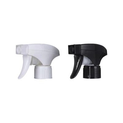China Double Wall Black And White 28 / 410 Plastic Trigger Sprayer For Cleaning for sale