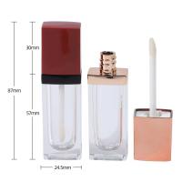 China 3.5ml Square Empty Lip Gloss Tube Stick Custom Color Logo Plastic Cosmetic Packaging for sale