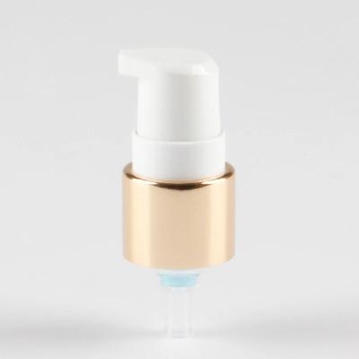 China Luxury Gold Cosmetic Lotion Pump with White Actuator for Skincare Bottles for sale