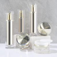 China Light Gold Acrylic Mini Trigger Sprayer with Elegant Pump Dispenser and Customizable Tube Length for Skincare Packaging for sale
